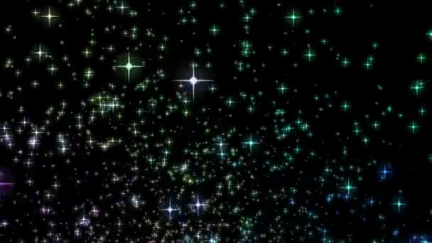 Wonderful christmas video animation with moving stars and lights, loop ...