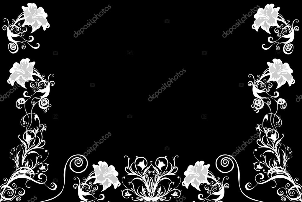 Beautiful illustrated flower background design with space for your text ...