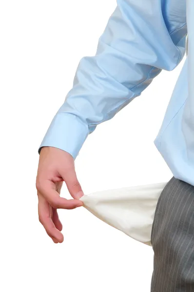 Man pulling out empty pocket — Stock Photo © Vitaly.R #59811557
