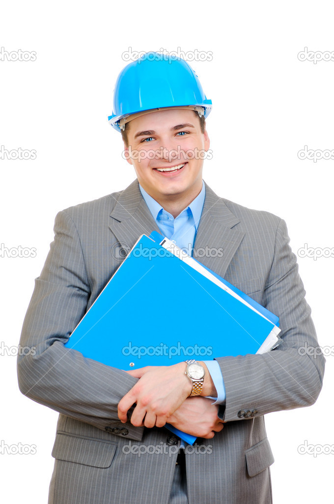 Engineer with folder — Stock Photo © Vitaly.R #25550553