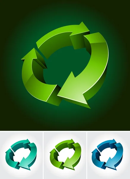 Rounded arrow in green — Stock Vector © creatOR76 #5755852