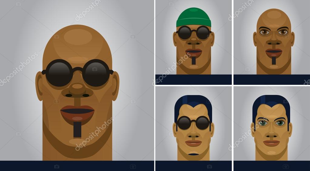 Men portraits. Stock Vector Image by ©sgursozlu #22813488