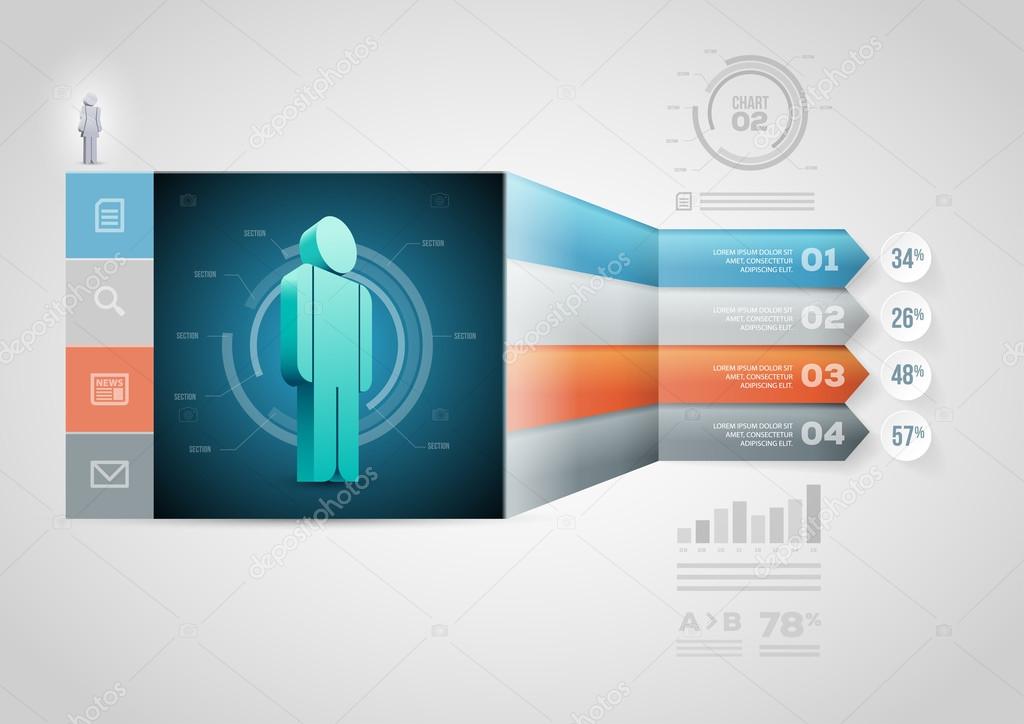 Perspective Arrow Infographic Template Stock Vector by ©sgursozlu 27844117