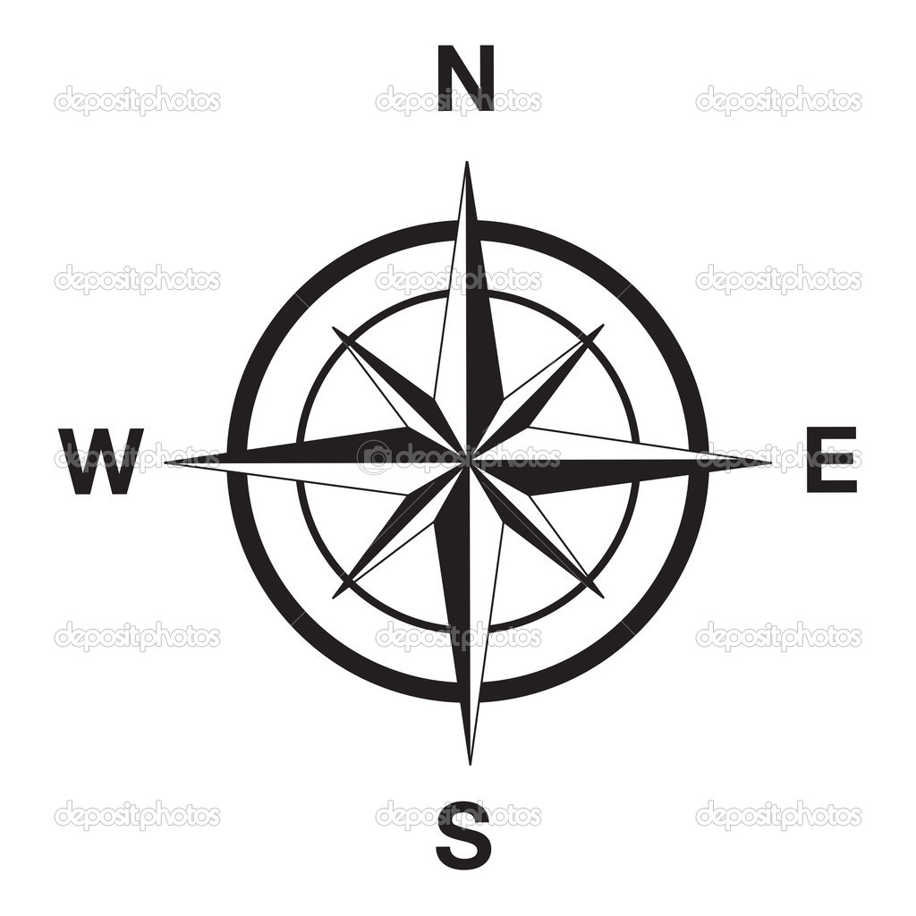 Compass Silhouette In Black Stock Vector By ©davesdisco1 22922790
