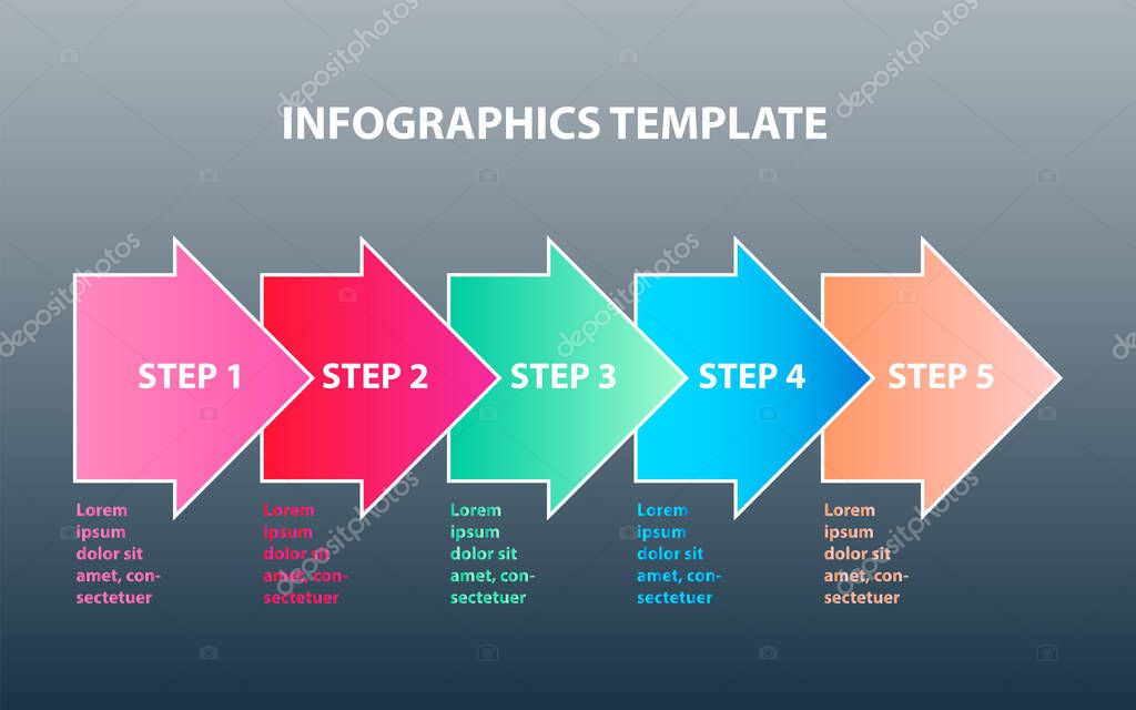 Plantilla vectorial de infografías para presentación empresarial ...