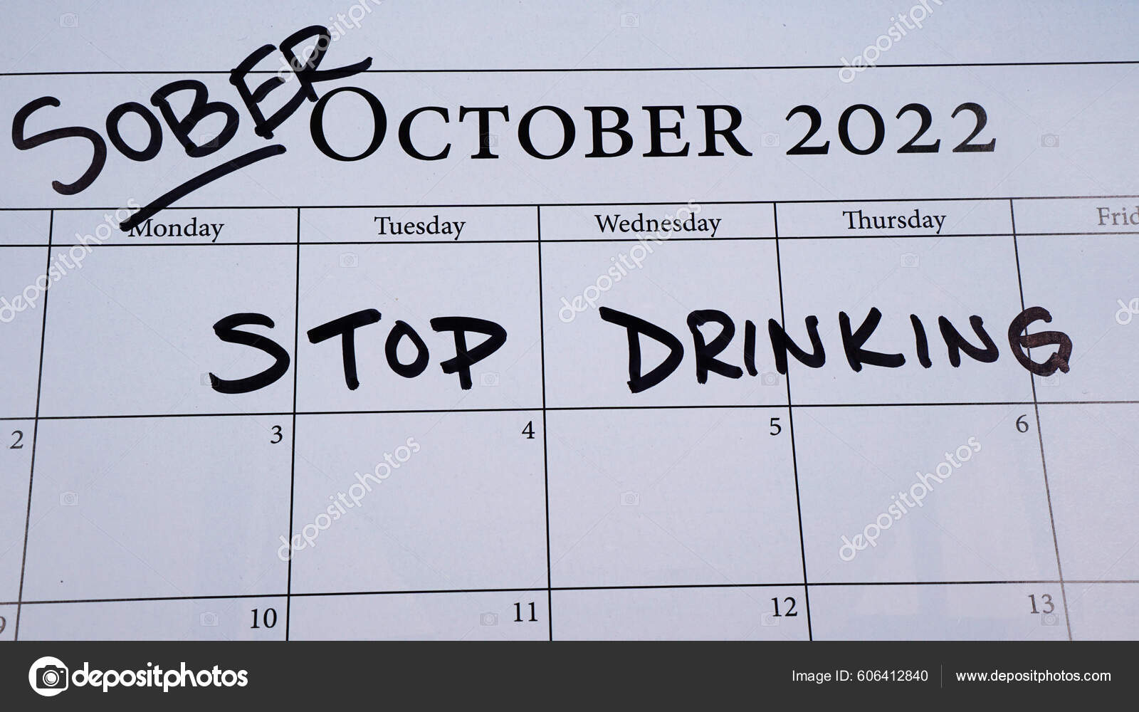 Sober October Marked 2022 Calendar Sober October New More Poetic Stock ...