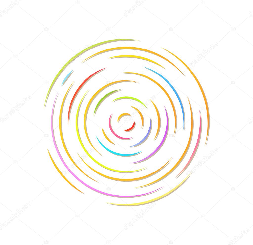 Circle with color rounded lines Stock Vector Image by ©muuraa #35090959