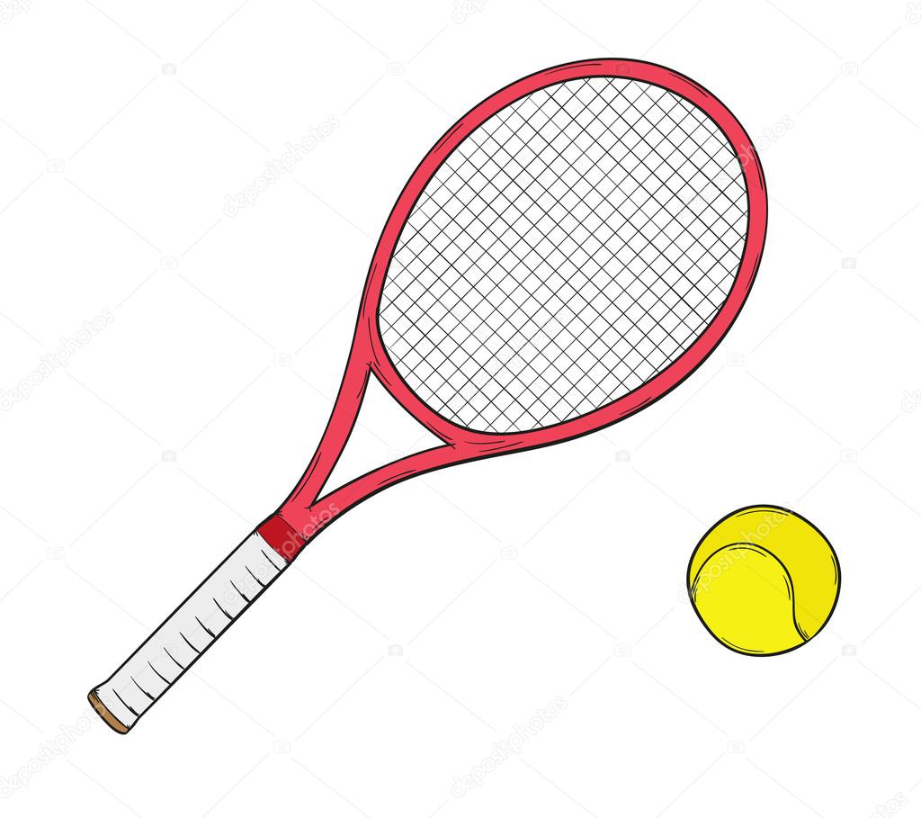 Tennis racket — Stock Vector © muuraa #44764765