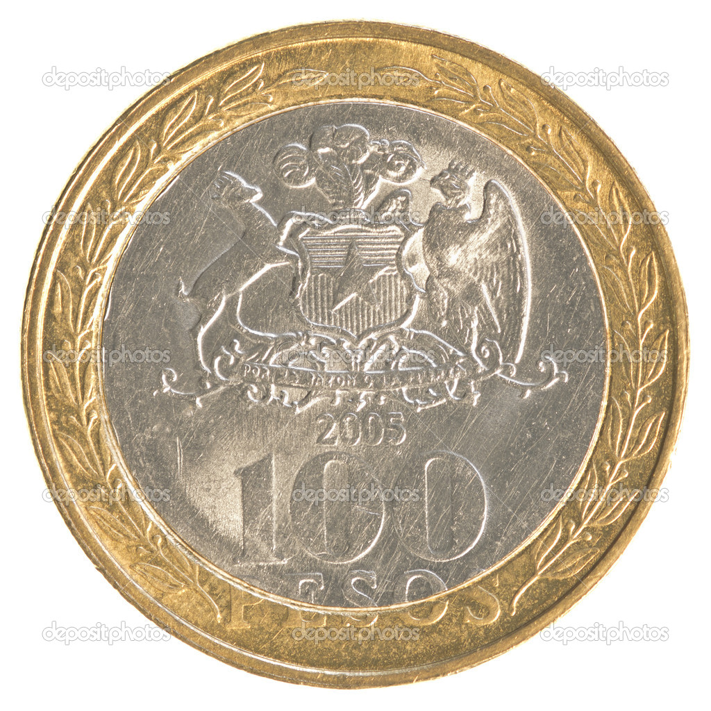 Moneda de 100 pesos chilenos — Foto de stock © asafeliason #23805473