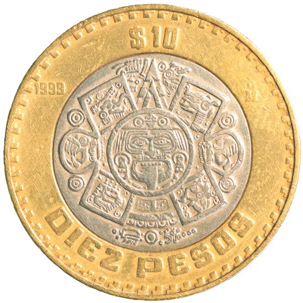 Moneda 10 pesos mexicanos — Foto de stock © asafeliason #23859799