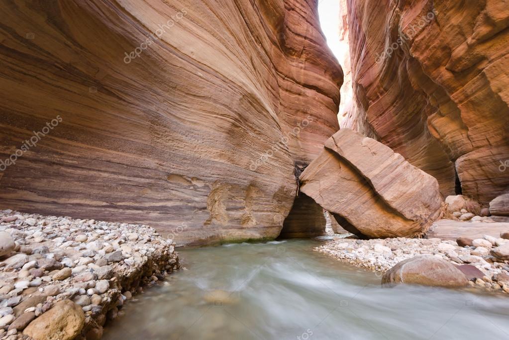 Red sandstone canyon — Stock Photo © asafeliason #27163865