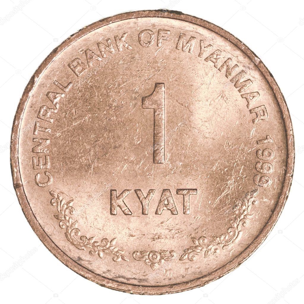 1 Birmano (myanmar) kyat moneda — Foto de stock © asafeliason #40449147