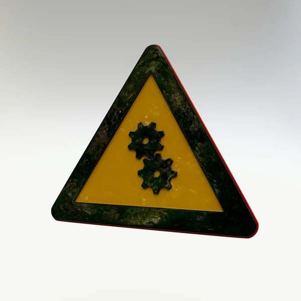 Rear view of service and refuelling truck on an airport with HAZARDOUS ...