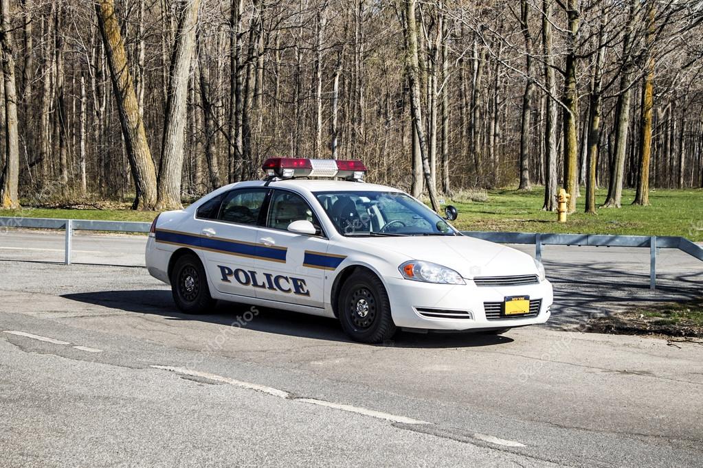 White Police Car — Stock Photo © fallesen #24599009