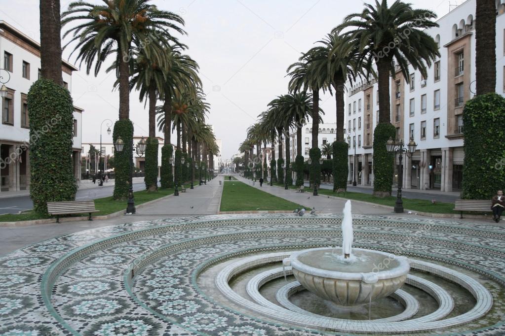 Decorated fountain in capital Morocco Rabat — Stock Photo © Dreef #25166117