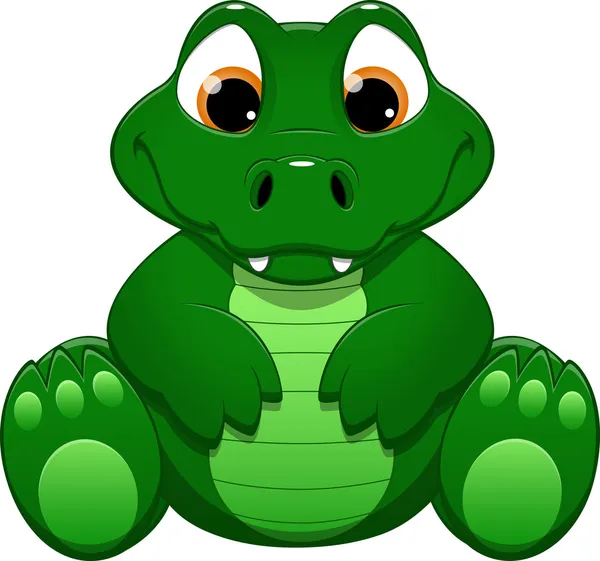 Cute Cartoon Baby Crocodile