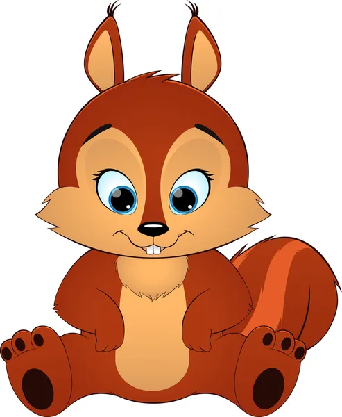 Rajz mókus fehér háttér — Stock Vektor © basel101658 #7947401