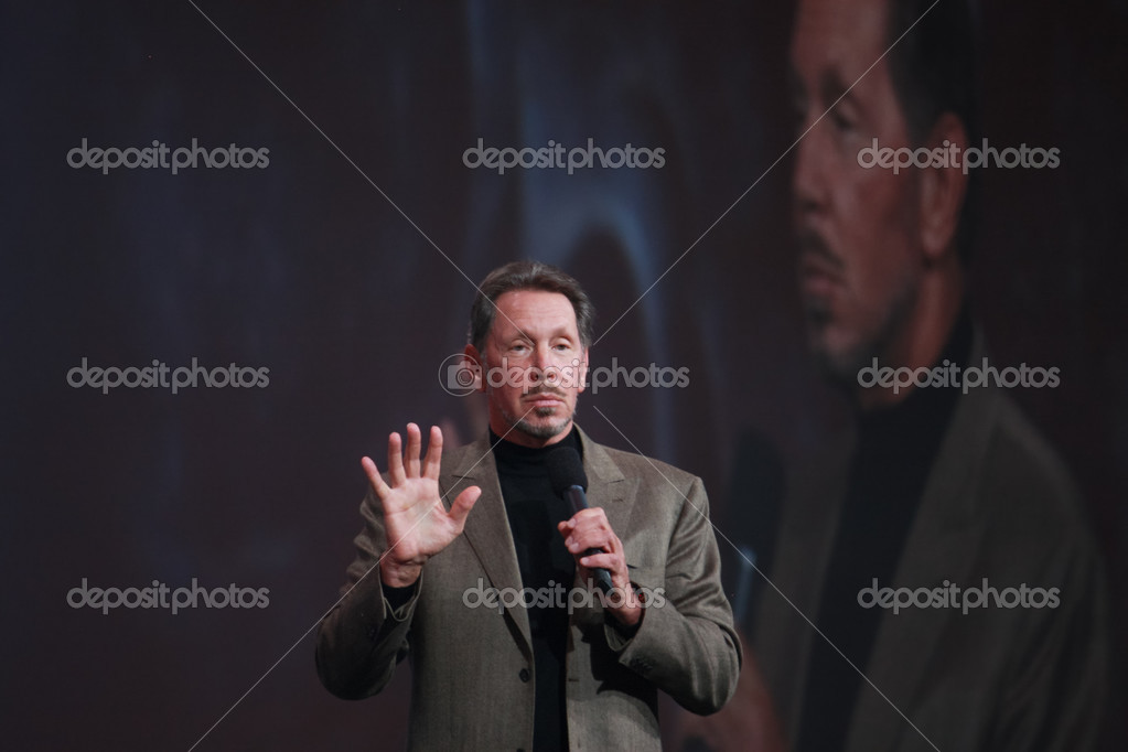 CEO of Oracle Larry Ellison makes his first speech at Oracle OpenWorld ...