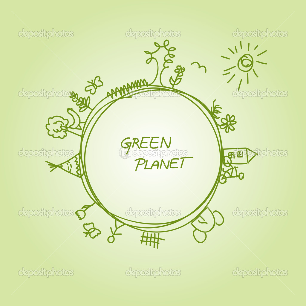 Green Planet Stock Vector Image by ©LukasFlekal #23237786