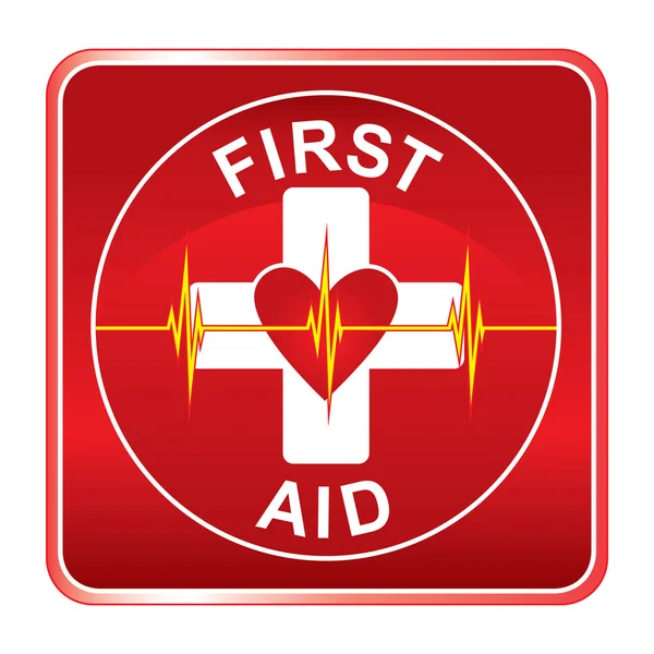 First Aid Heart Health Button — Stock Vector © AWesleyFloyd #27135299
