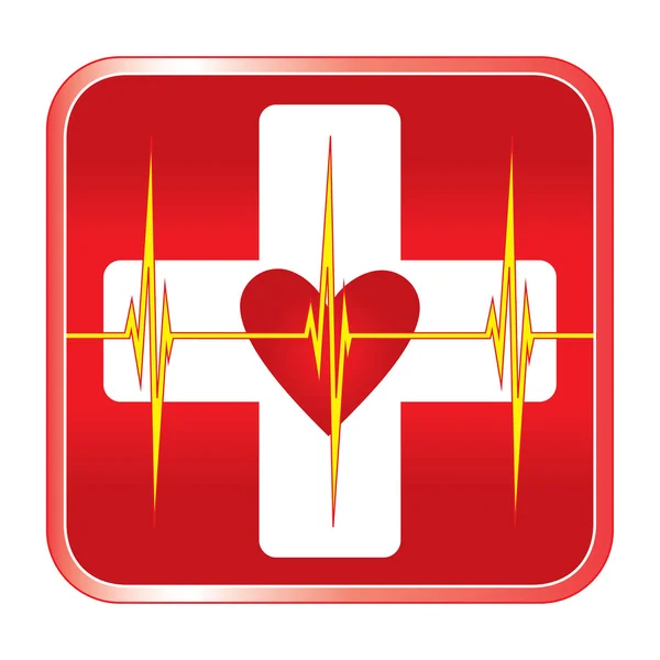 First Aid Heart Health Button — Stock Vector © AWesleyFloyd #27135299