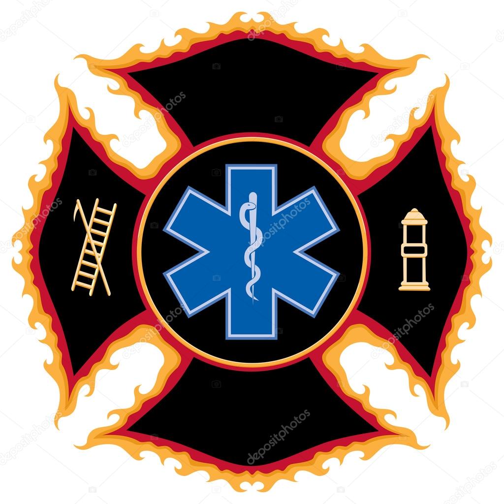 Firefighter Fire Rescue Symbol Stock Vector Image by ©AWesleyFloyd ...