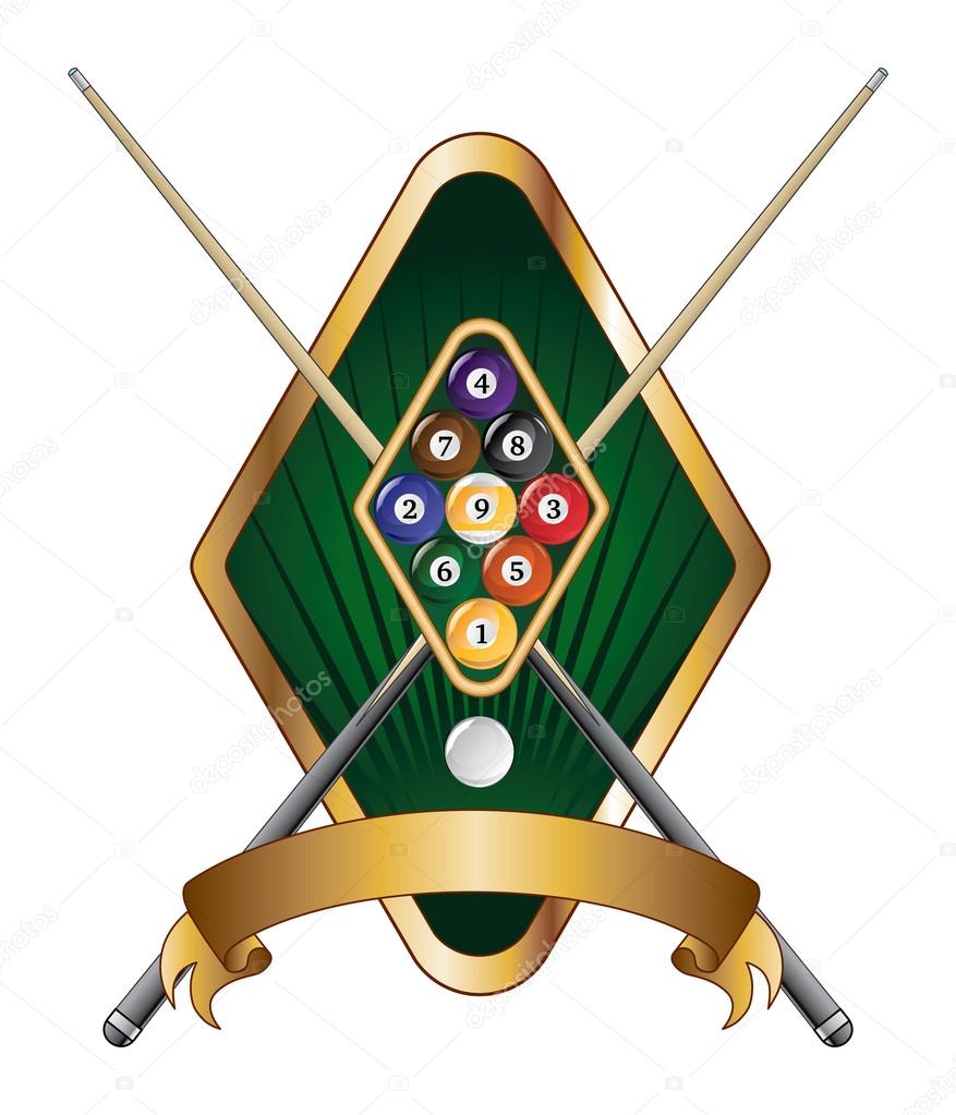 Nine Ball Emblem Design Banner Stock Vector Image by ©AWesleyFloyd ...