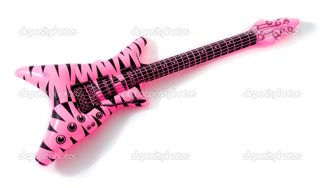 Inflatable pink tiger rock electric guitar Stock Photo by ©Lalouetto ...