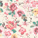 Seamless pink vintage rose pattern on green blue background Stock ...