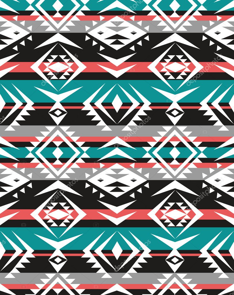 Tribal Print Pattern Blue
