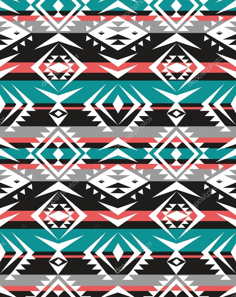 Ethnic tribal print seamless vector pattern background — Stock Vector ...