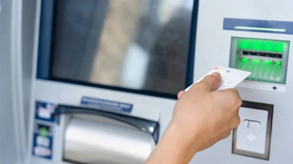 Atm machine money cash. Woman withdraw money bill. Holding american ...