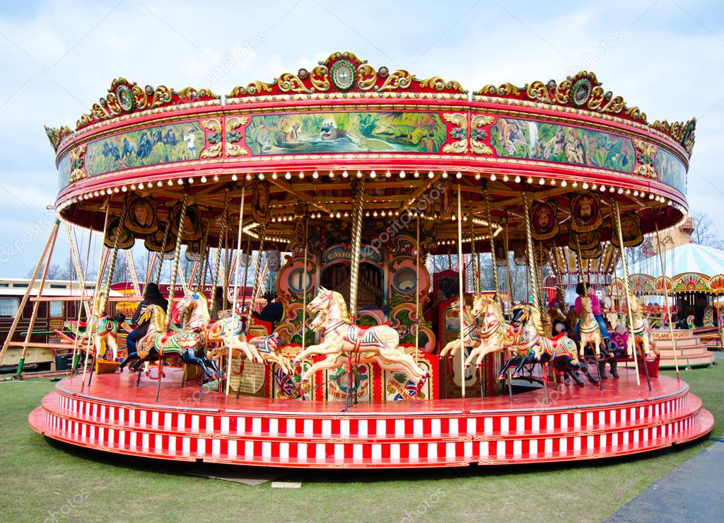 Colorful carousel in Reading Berkshire England – Stock Editorial Photo ...