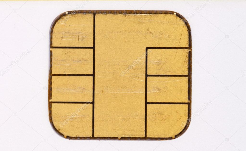 Used credit card micro chip — Stock Photo © panama7 #46232945