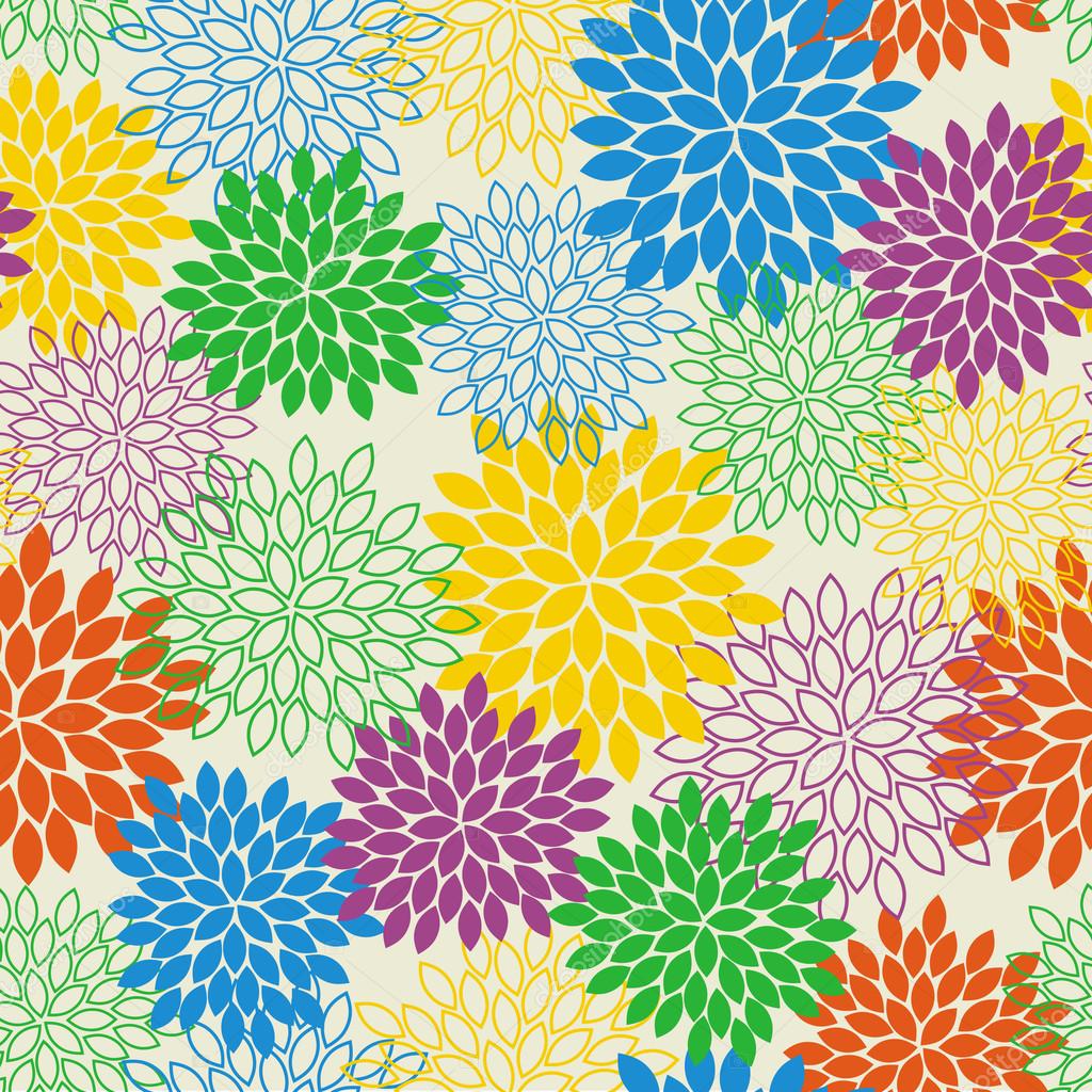 Seamless Mum Flower Background Stock Vector Image by ©PinkPueblo #24445875