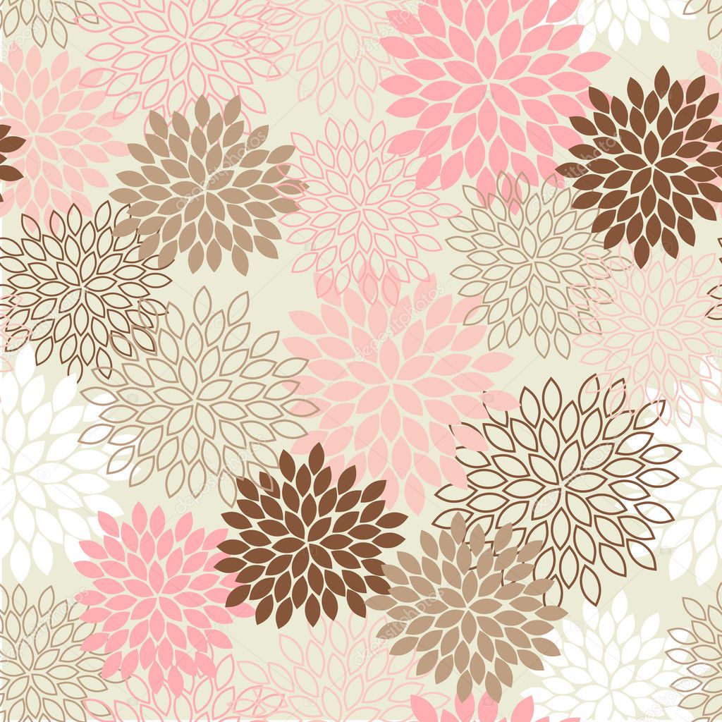 Seamless Mum Flower Background Stock Vector Image by ©PinkPueblo #24445879