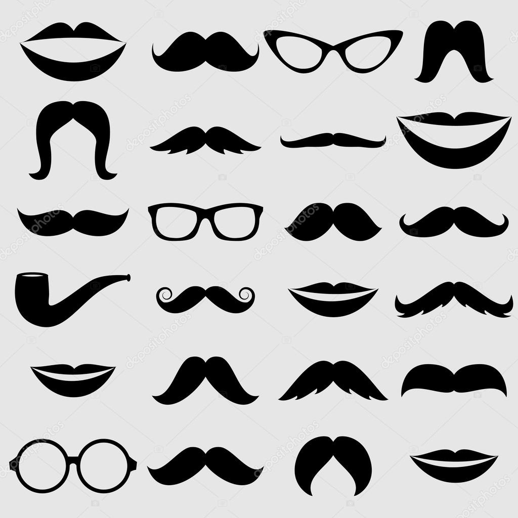 Mustaches and other Accessories Vector Set Stock Vector Image by ...