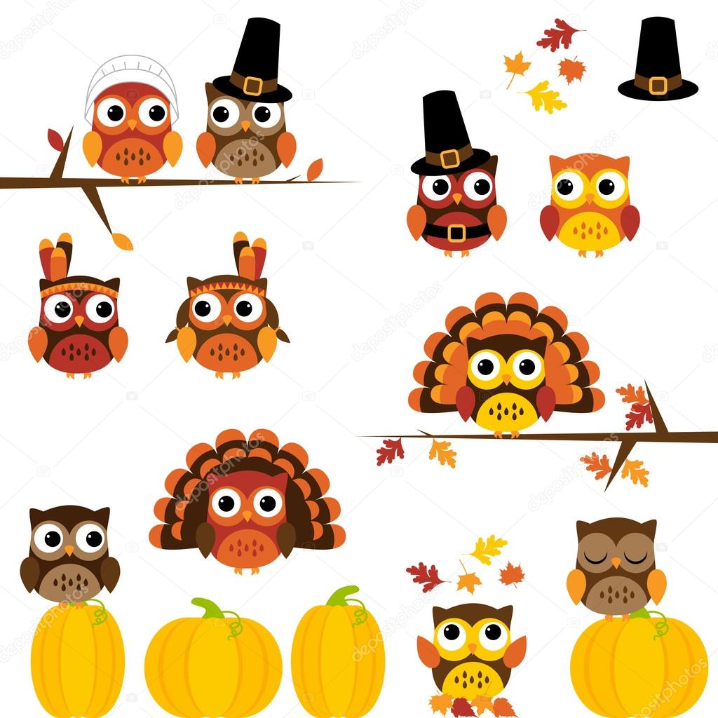 Thanksgiving Owl Clip Art