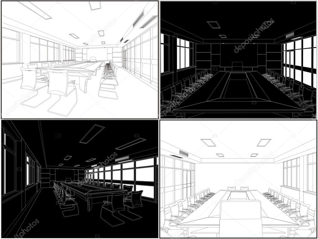 Meeting Conference Room Vector Stock Vector Image by ©NesaCera #23721411