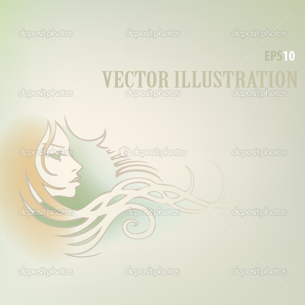 Vector Background Woman Face Stock Vector Image by ©ClassyCatStudio ...