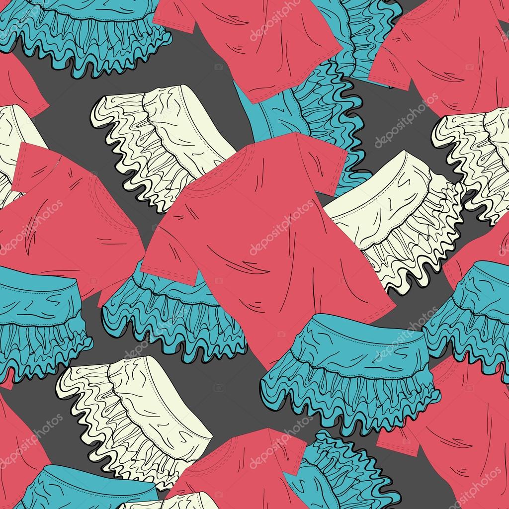 Fondo Vectorial Con Ropa Vector de stock por ©ClassyCatStudio 18083095