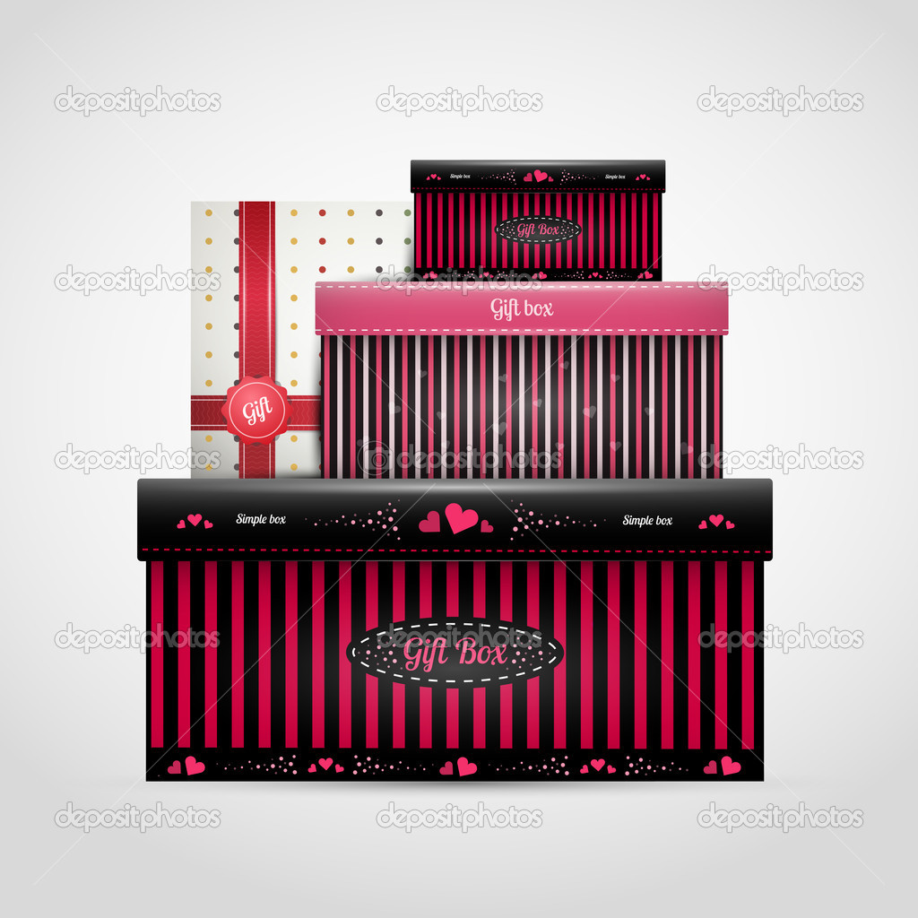 Vector Background Gift Boxes Stock Vector Image by ©ClassyCatStudio ...