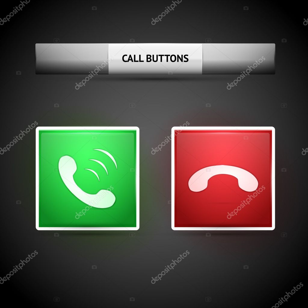 Vector Call Web Buttons Stock Vector Image by ©ClassyCatStudio #18587419