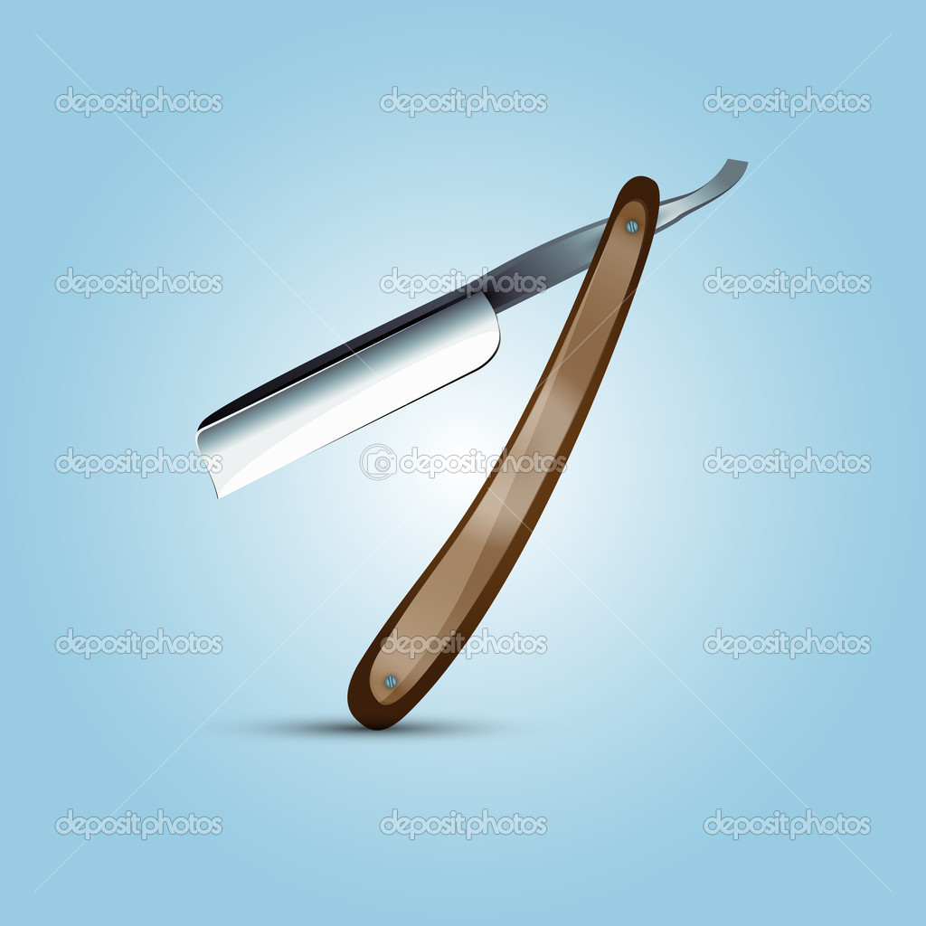 Barber Knife Vector Illustration Stock Vector by ©ClassyCatStudio 19281969