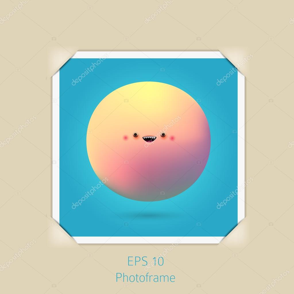 Vector Photo Frame Cute Face Stock Vector Image by ©ClassyCatStudio ...