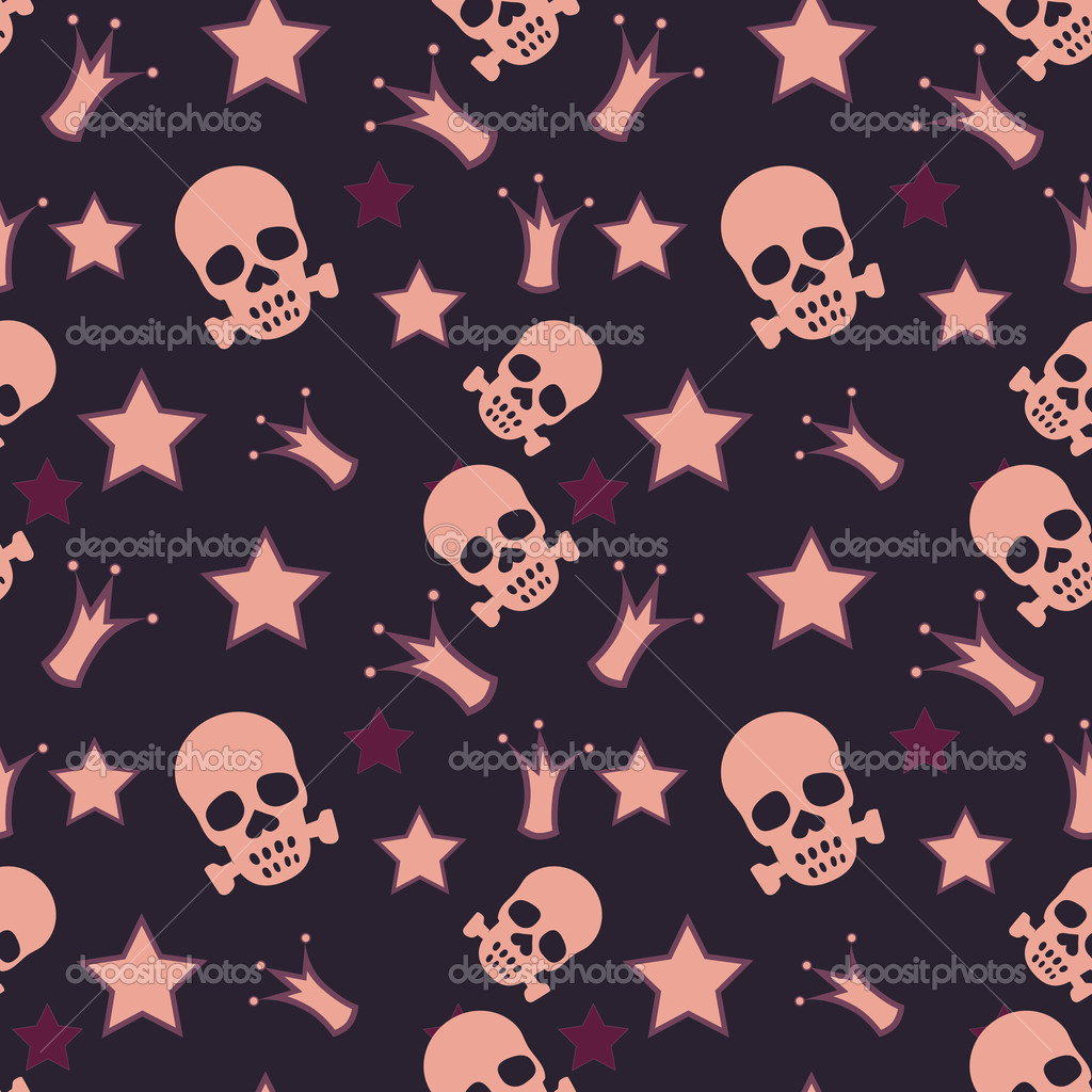 Pink Skulls And Stars