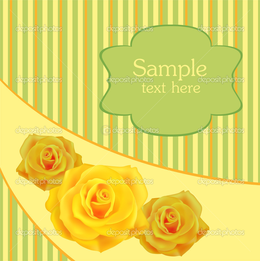 Yellow Roses Background Vector Design Stock Vector Image by ...