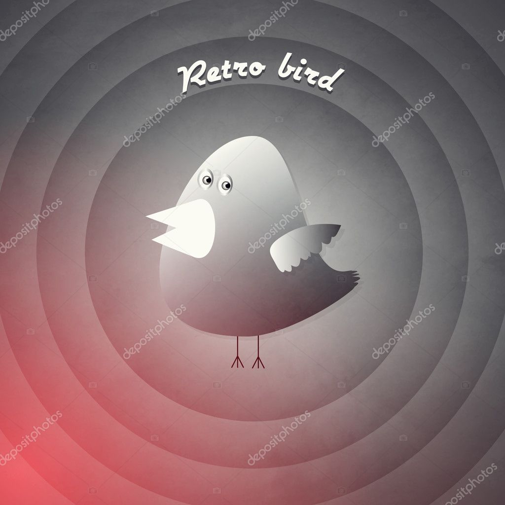 Vector Retro Cartoon Bird Stock Vector Image by ©ClassyCatStudio #21194069