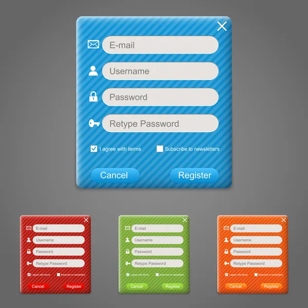 Registration form Vector Images | Depositphotos