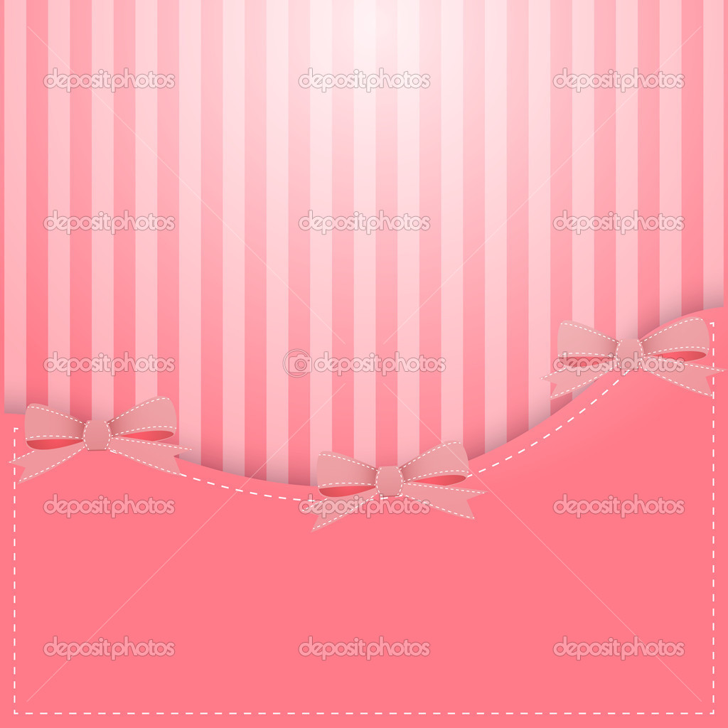 Vector Pink Background Bows Stock Vector Image by ©ClassyCatStudio ...